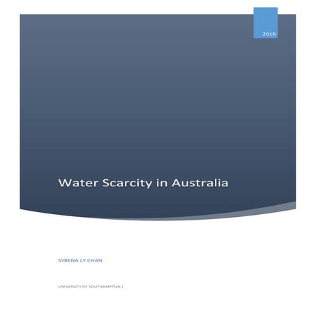 Water scarcity in Australia | PDF