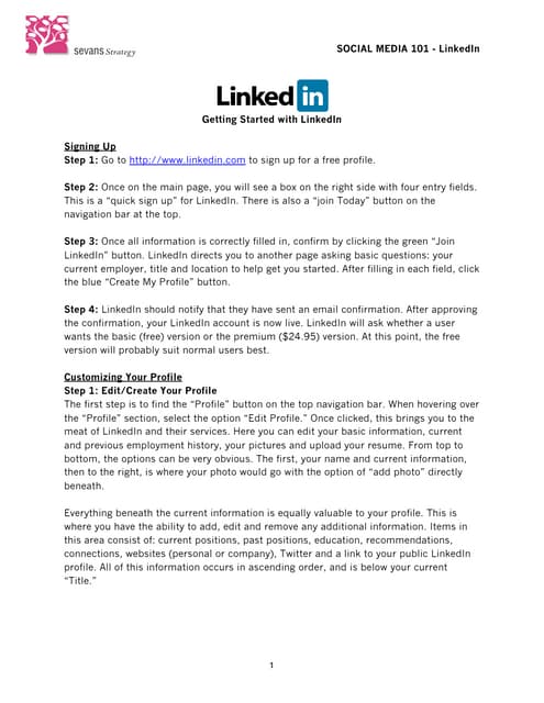 Guide to LinkedIn | PDF