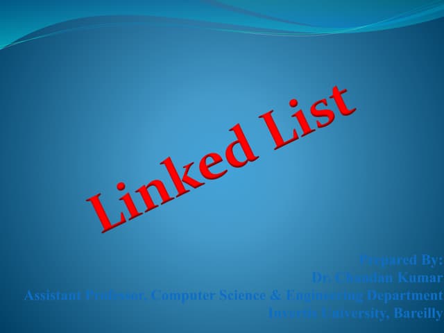 Linked List Static And Dynamic Memory Allocation 5275