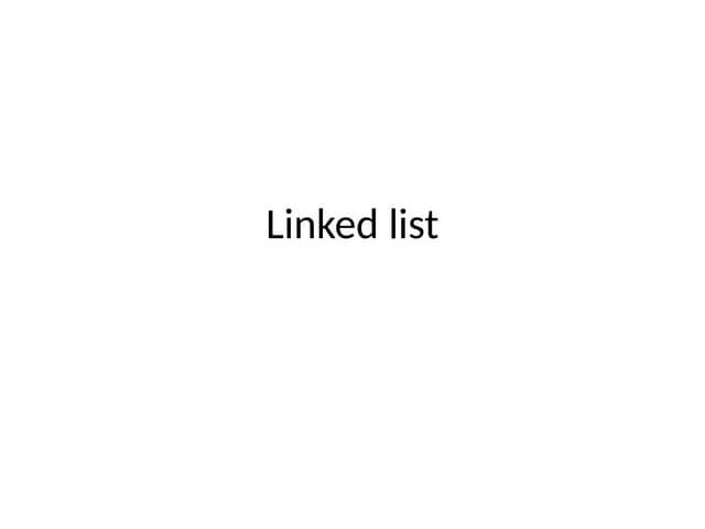 Linked list data structures and algorithms | PPT Linked list data structures and algorithms | PPT