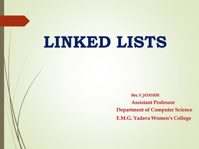 Introduction Linked Lists Singly Linked List Pptx Programming 2309