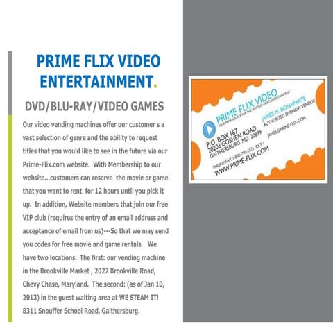 Prime Flix Video and We Steam It! Auto Salon | PPT