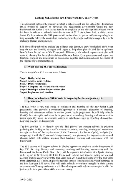 Handout 2: SSE case study: The SSE journey for our case study school | PDF