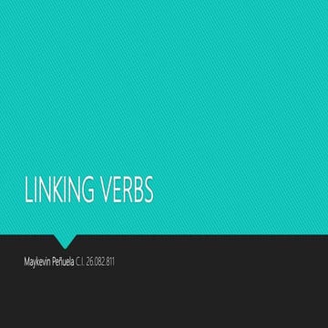 Linking verbs ppt | PPT