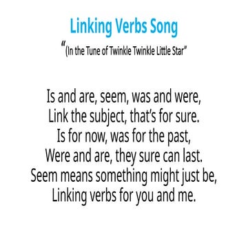 Linking Verbs Song for Elementary Students.pptx
