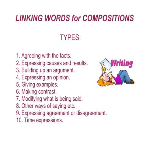 Linking words for compositions | PPT