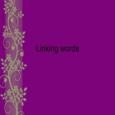 Linking words | PPTX