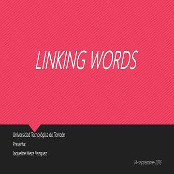Linking words. | PPTX
