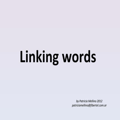 Linking words pps | PPT