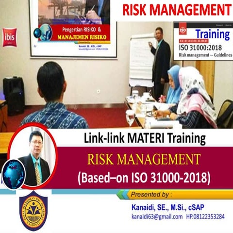RENCANA Pelaksanaan + Link MATERI Training "RISK MANAGEMENT" (Based-on ...