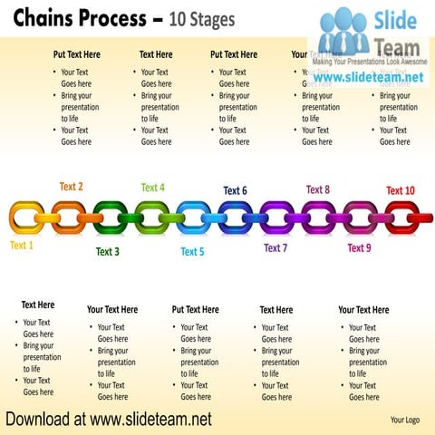 Links of chains pieces weakest links process 4 stages style 1 ...