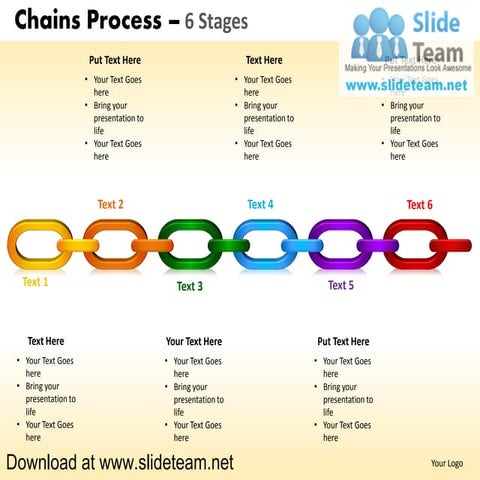 Links of chains pieces weakest links process 6 stages style 1 ...