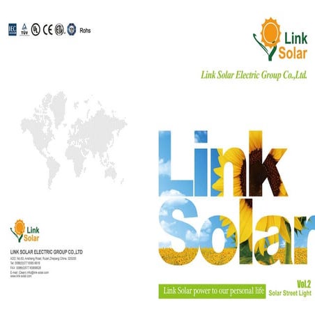 Linksolar solar street light vol .2 | PDF | Technology & Computing