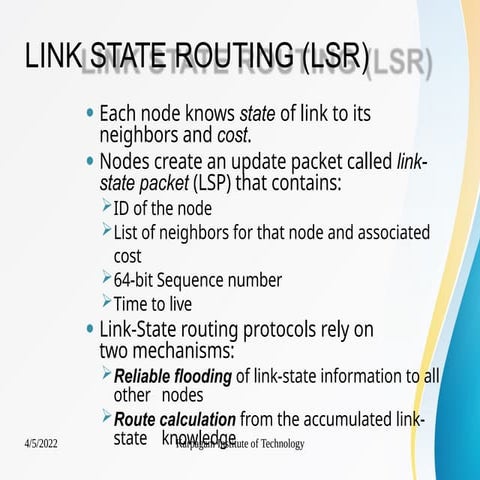 Link state routing protocol | PPTX