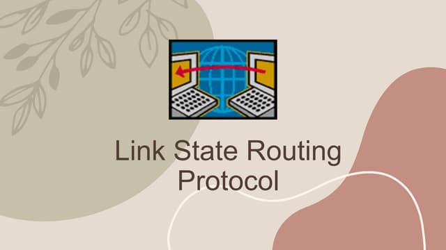 Link State Routing Protocol Presentationpptx Computer Networking Computing
