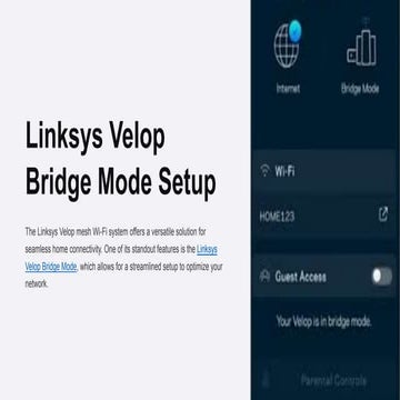 How to linksys velop bridge mode with easy process ? | PPT