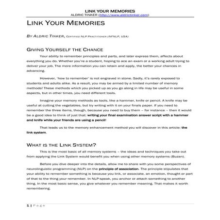 Link your memories | PDF