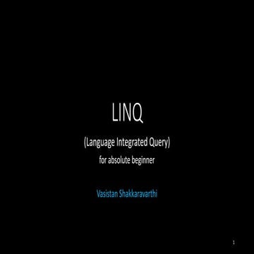 LINQ for absolute beginners | PPT