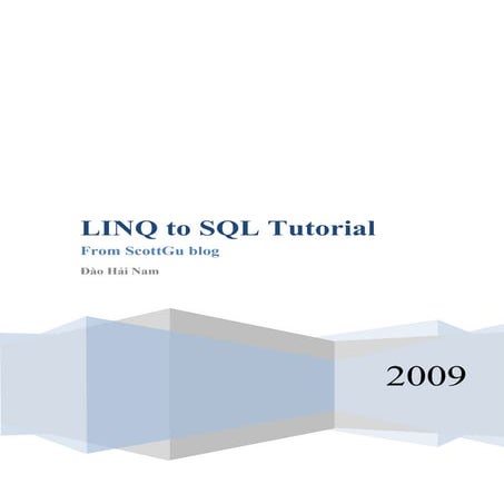 Linq To Sql Tutorial Pdf Free Download