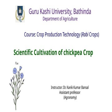 Scientific Cultivation of linseed crop__ | PPTX