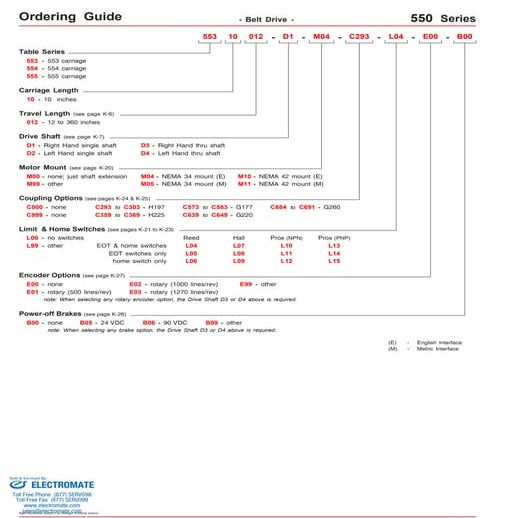 Lintech 550series specsheet | PDF