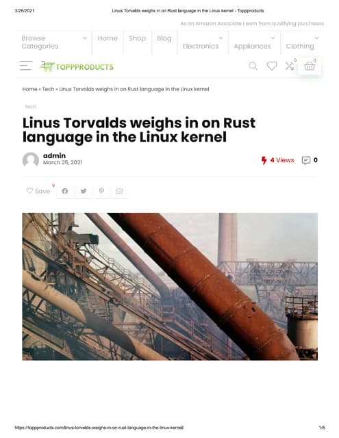 Linus Torvalds Weighs In On Rust Language In The Linux Kernel Pdf