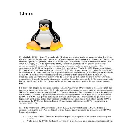 evolucion de linux | PDF