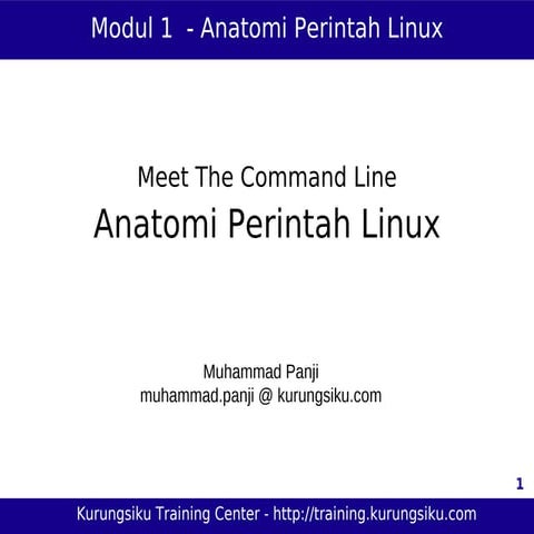 Linux meet-the-command-line-v0.01-modul-01-anatomi-perintah-linux | PPT