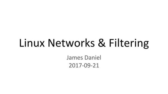Iptables the Linux Firewall | PPT