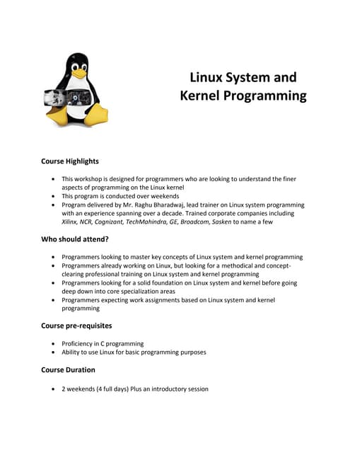 Veda Solutions - Embedded Systems & Linux Device Drivers Training presentations