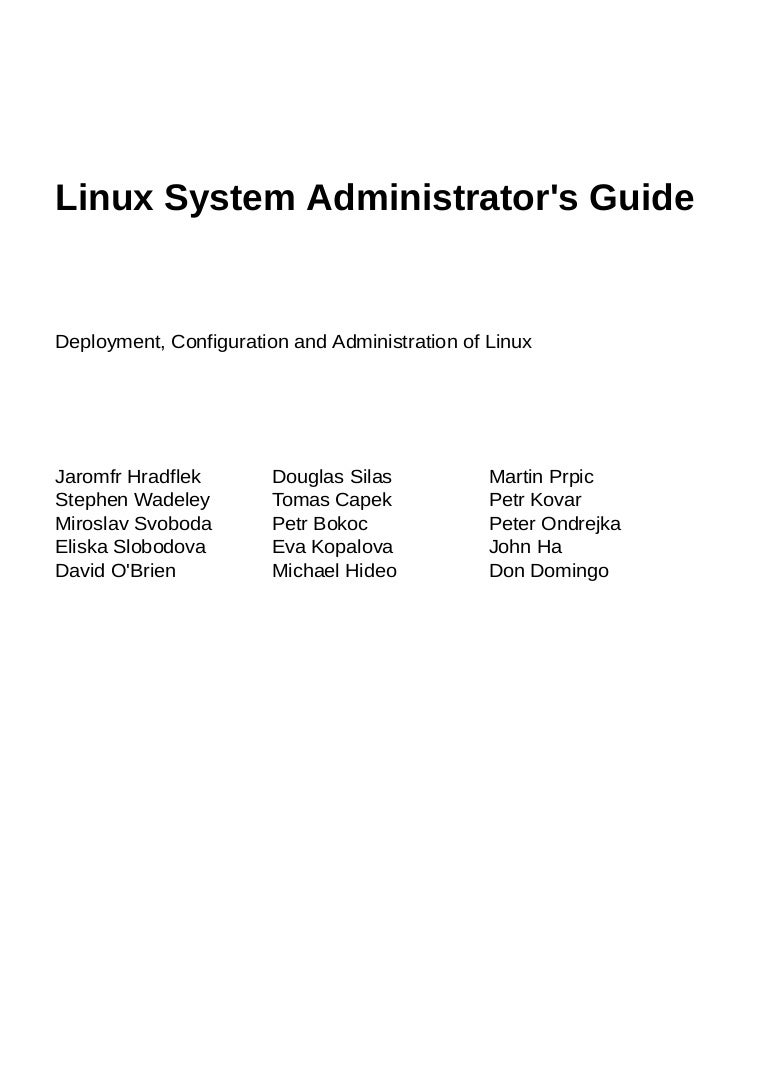 Linux system administrators-guide