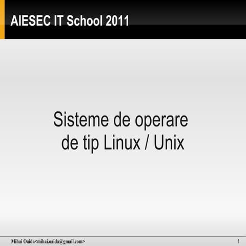 Linux/Unix-based Operating Systems | PPT