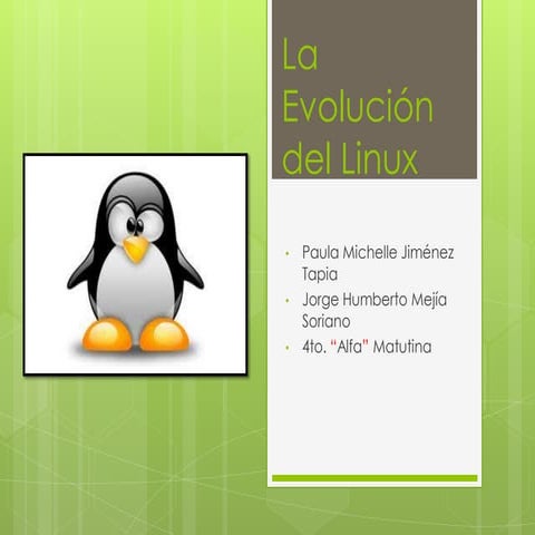 Linea de tiempo del sistema operativo Linux-Cronología. | PPTX