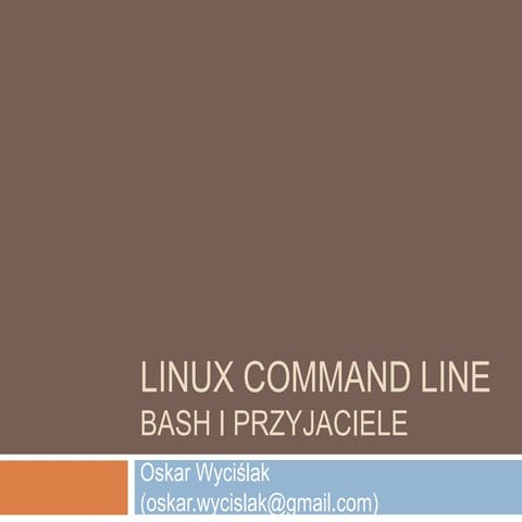 Linux command line - Przewodnik | PPT