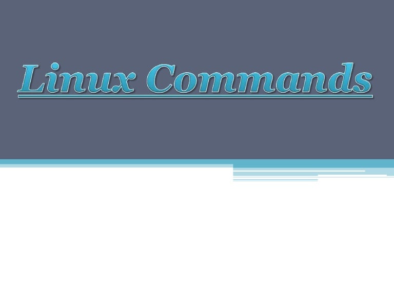 Linux commands