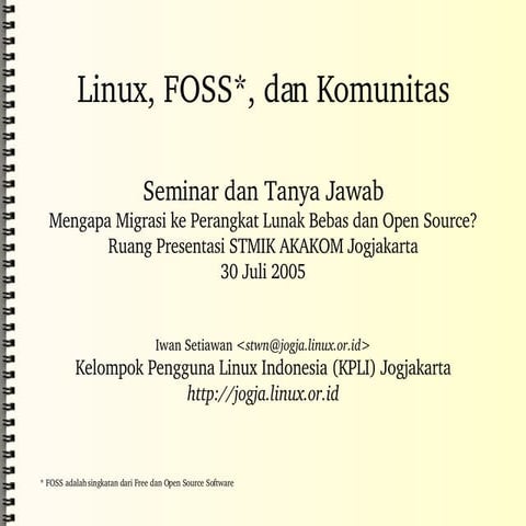 Linux, FOSS, dan Komunitas | PPT