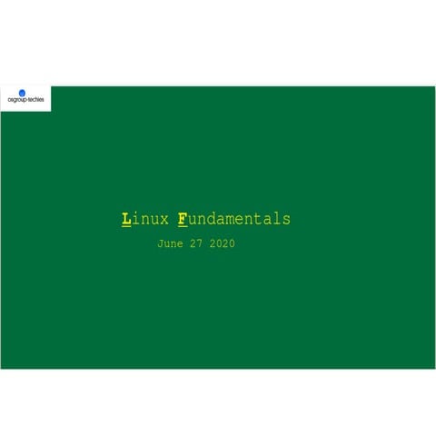 Linux Fundamentals Session 5 Ppt