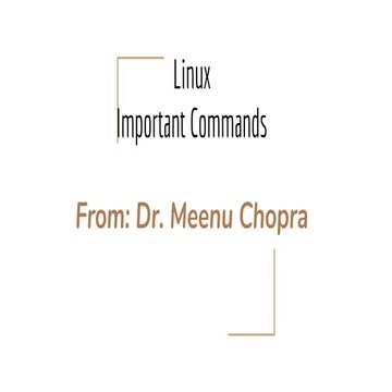Linux important commands | PPT