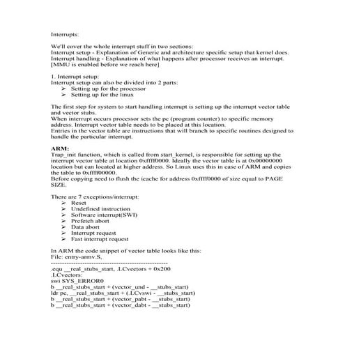 Linux interrupts | DOC | Operating Systems | Computer Software and Applications