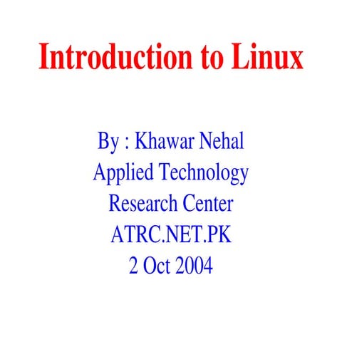 Linux intro cbm_2_oct_2004-2 | PPT