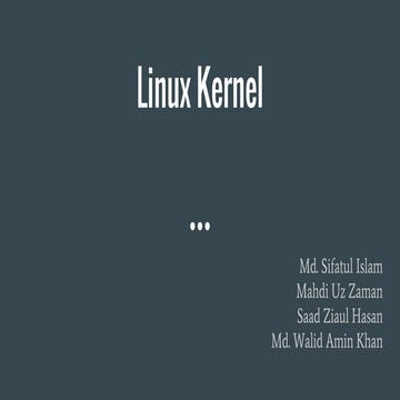 Linux kernel | PPTX