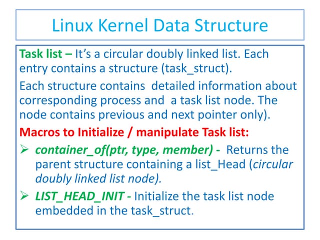 Data Structures Used In Linux Kernel Pptx Operating Systems Computer Software And Applications