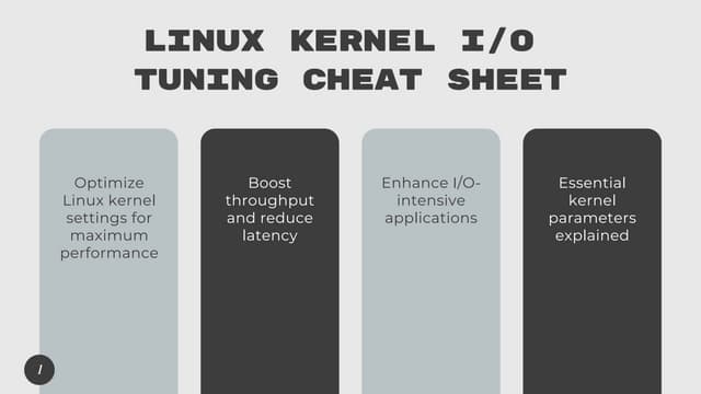Linux Kernel Io Tuning Cheat Sheet Presentationpdf