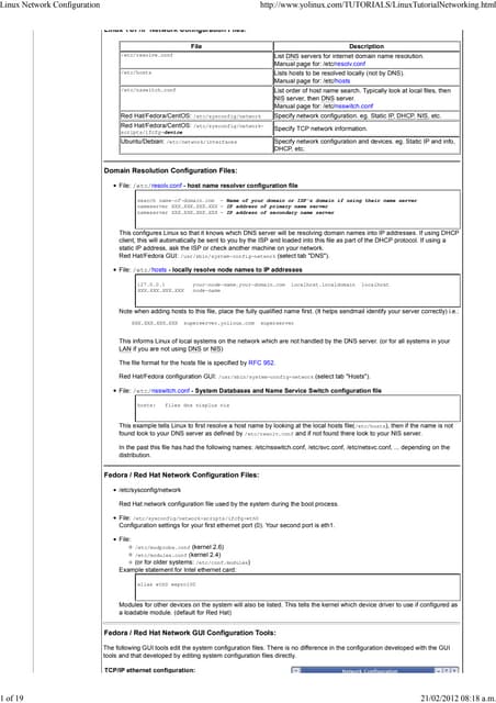 Linux Network Configuration Pdf
