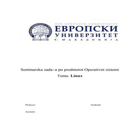Linux operativni sistem | DOC