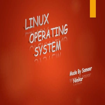 Linux Shell Scripting Presantion Ppt 