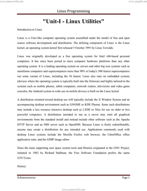 Linux Operating System Ppt Pptx Operating Systems Computer Software And Applications