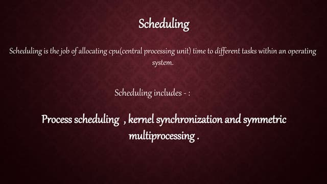 Linux Scheduling And Input And Output Ppt 2299