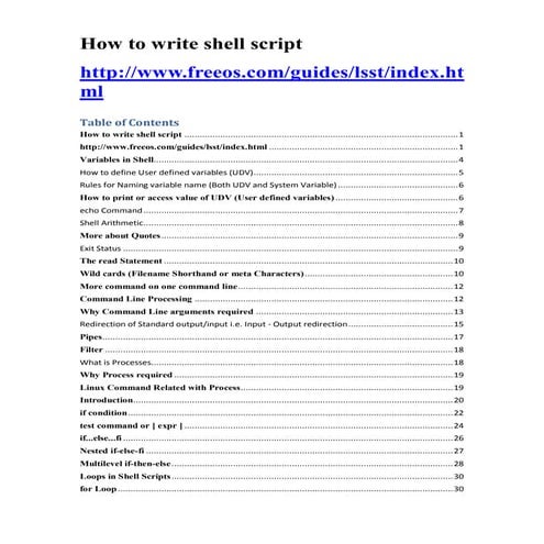 Linux Shell Scripting Tutorial Pdf