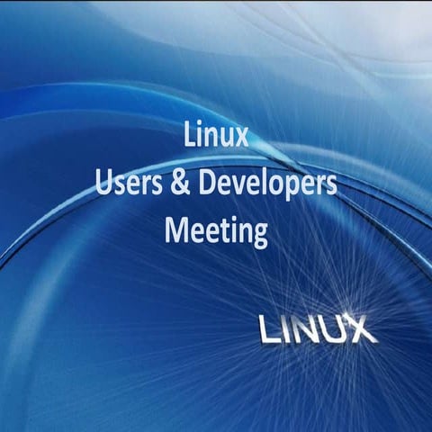 Linux users meeting | PPTX
